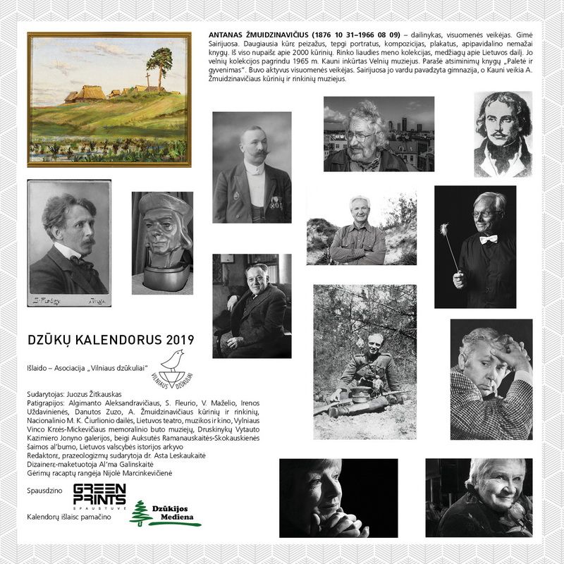 Geriausio metų kalendoriaus premija – „Dzūkų kalendorui 2019 ...